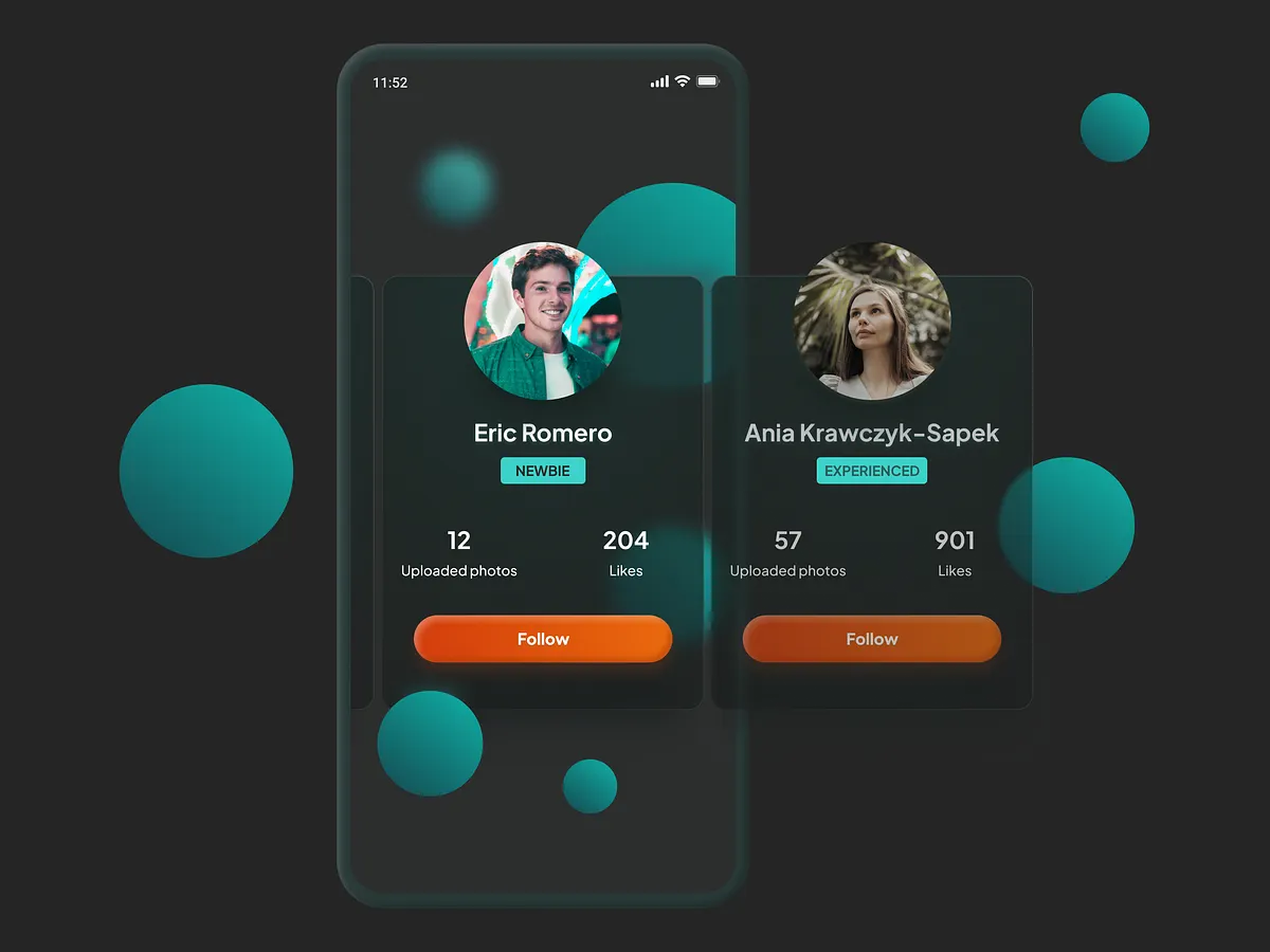 Browse thousands of Glassmorphism Profile images for design inspiration ...