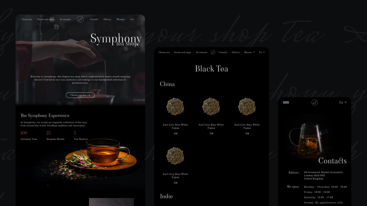 Tea shop by One Studio Template on Dribbble