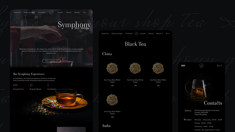 Tea shop by One Studio Template on Dribbble