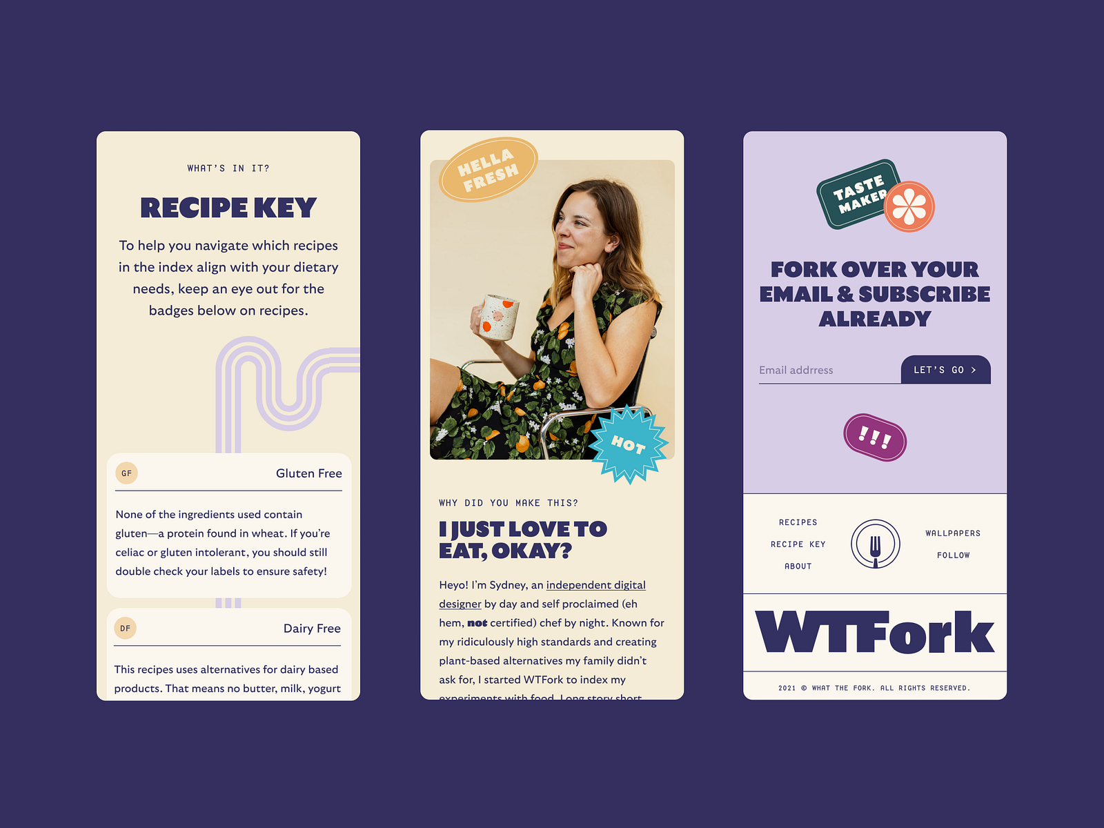 WTFork Website Snippets by Sydney Jacobson on Dribbble WTFork Website Snippets by Sydney Jacobson on Dribbble