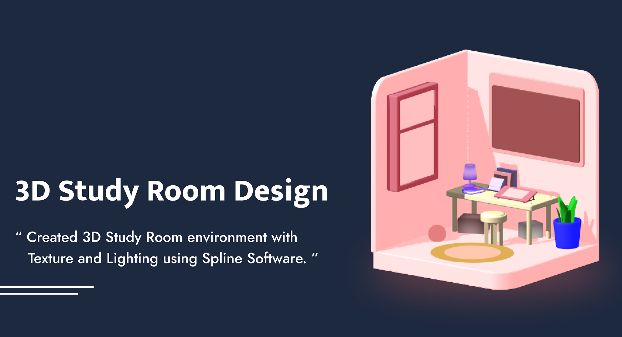 3D Study Room Design by Nitish Purohit on Dribbble