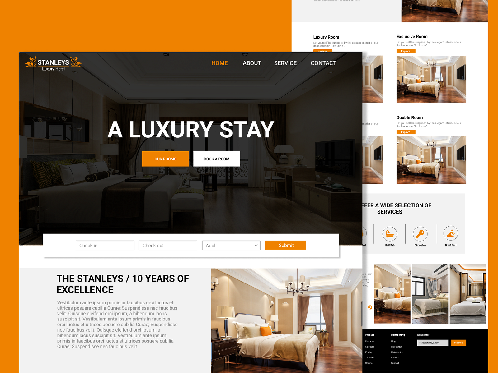 Landing Page - Luxury Hotel by Abdul Basit on Dribbble