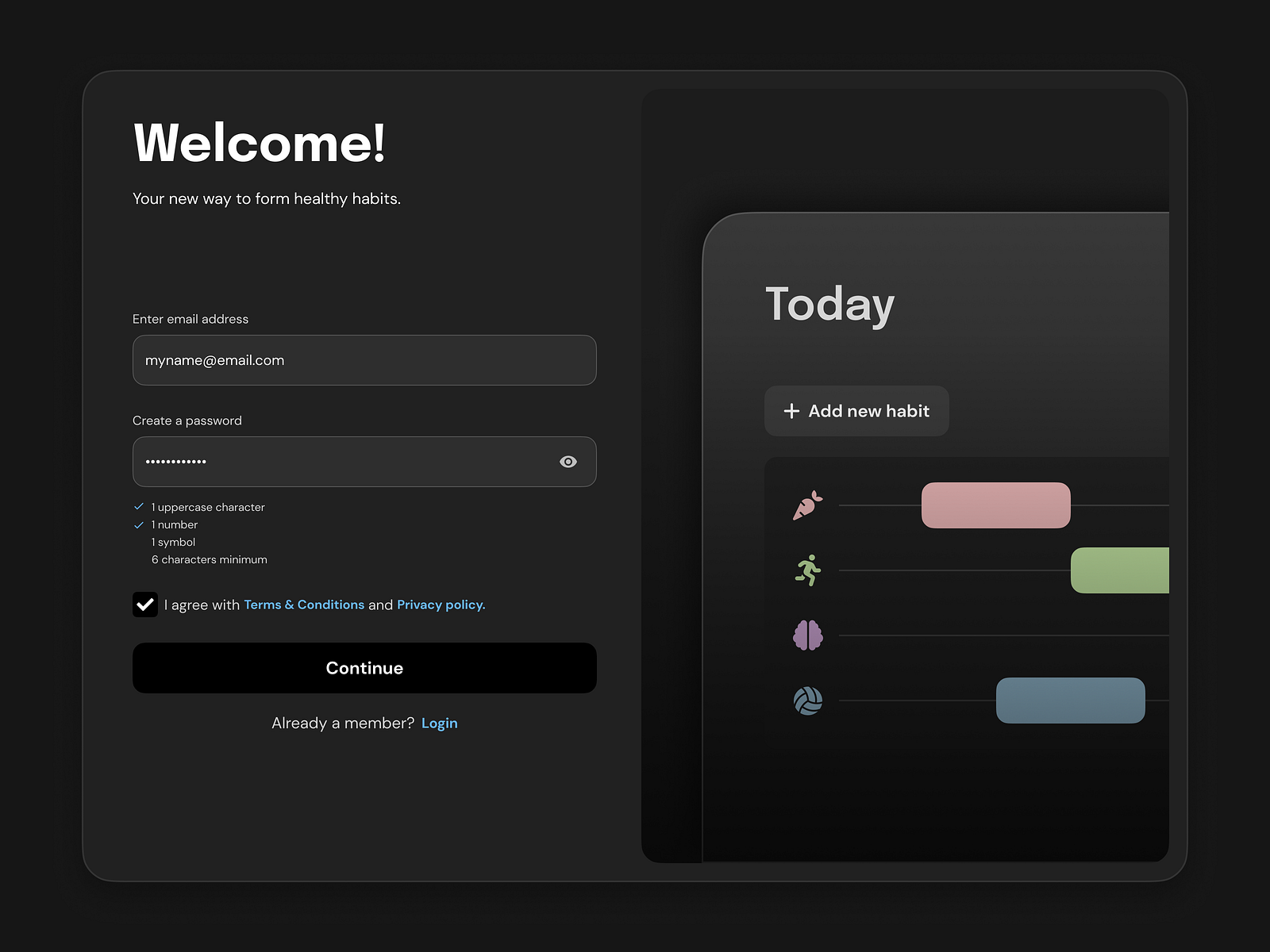 Sign up screen by Algirdas Jasaitis on Dribbble