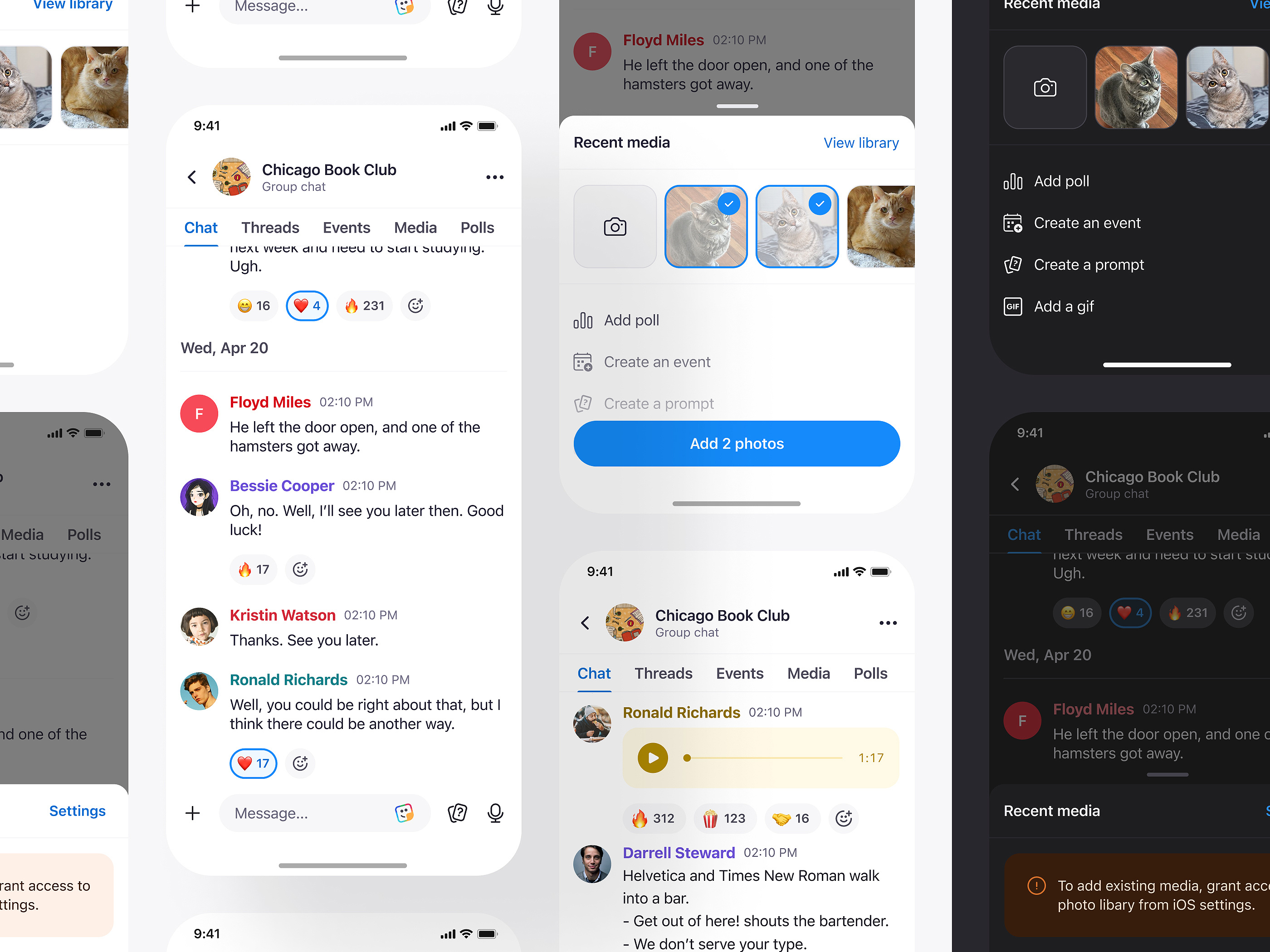 IRL App: Chat Stream and Bottom Sheet by Christopher Koziol on Dribbble