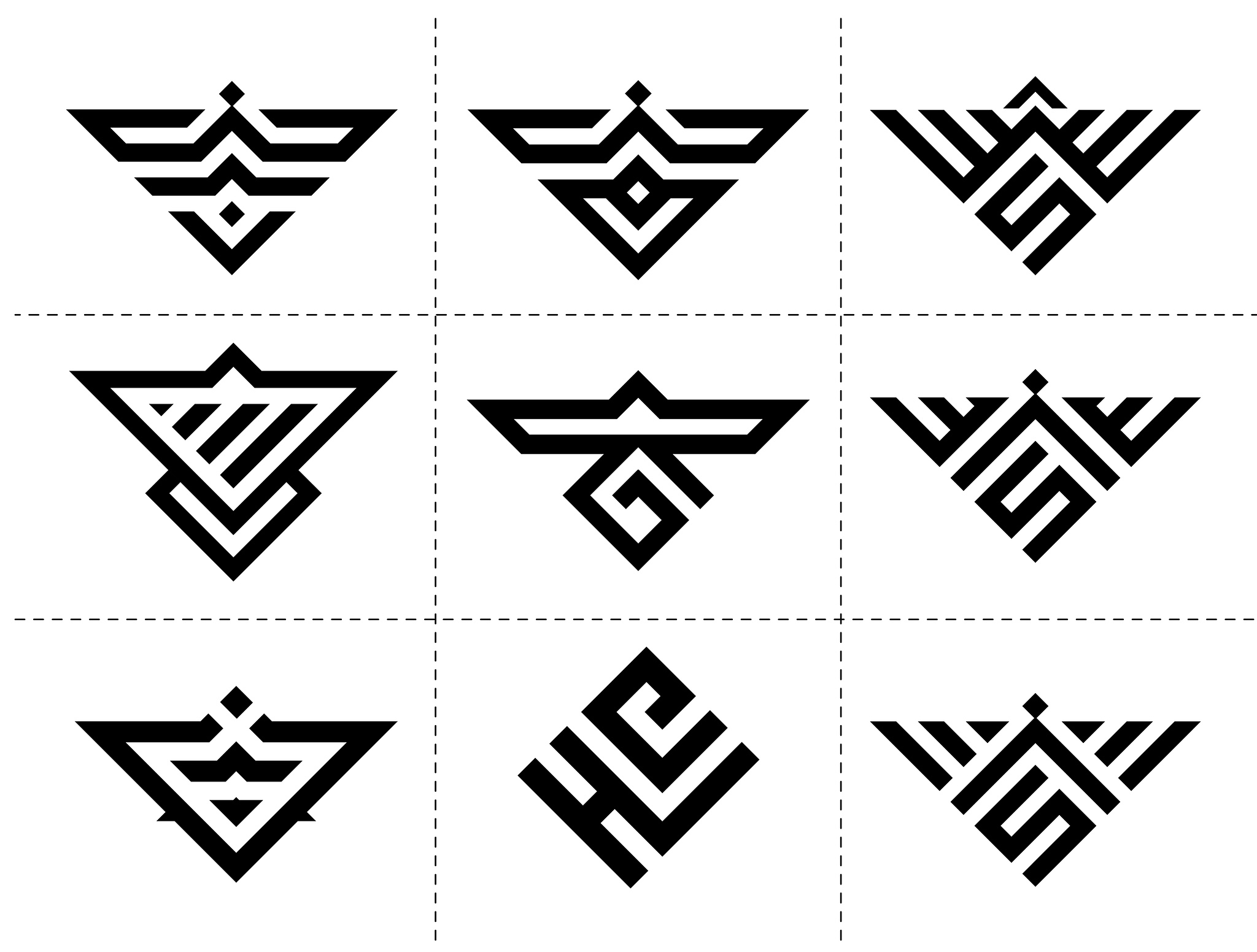 Minimalist logo, Grid logo, Logofolio, Monogram Logo Design by Atik ...