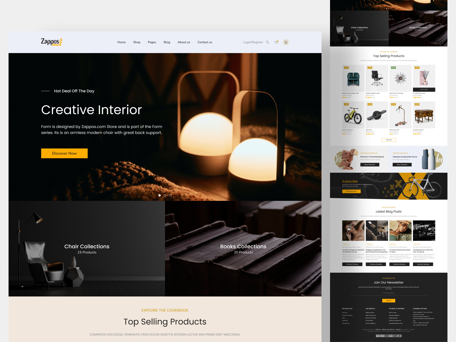 Zappos - Ecommerce Landing Page by Ali Maqbool on Dribbble
