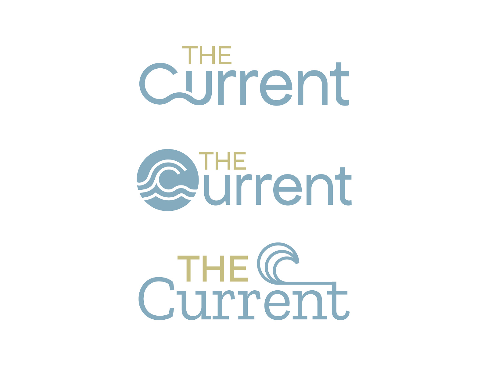 Logo Concepts for The Current by Alex Pesak on Dribbble