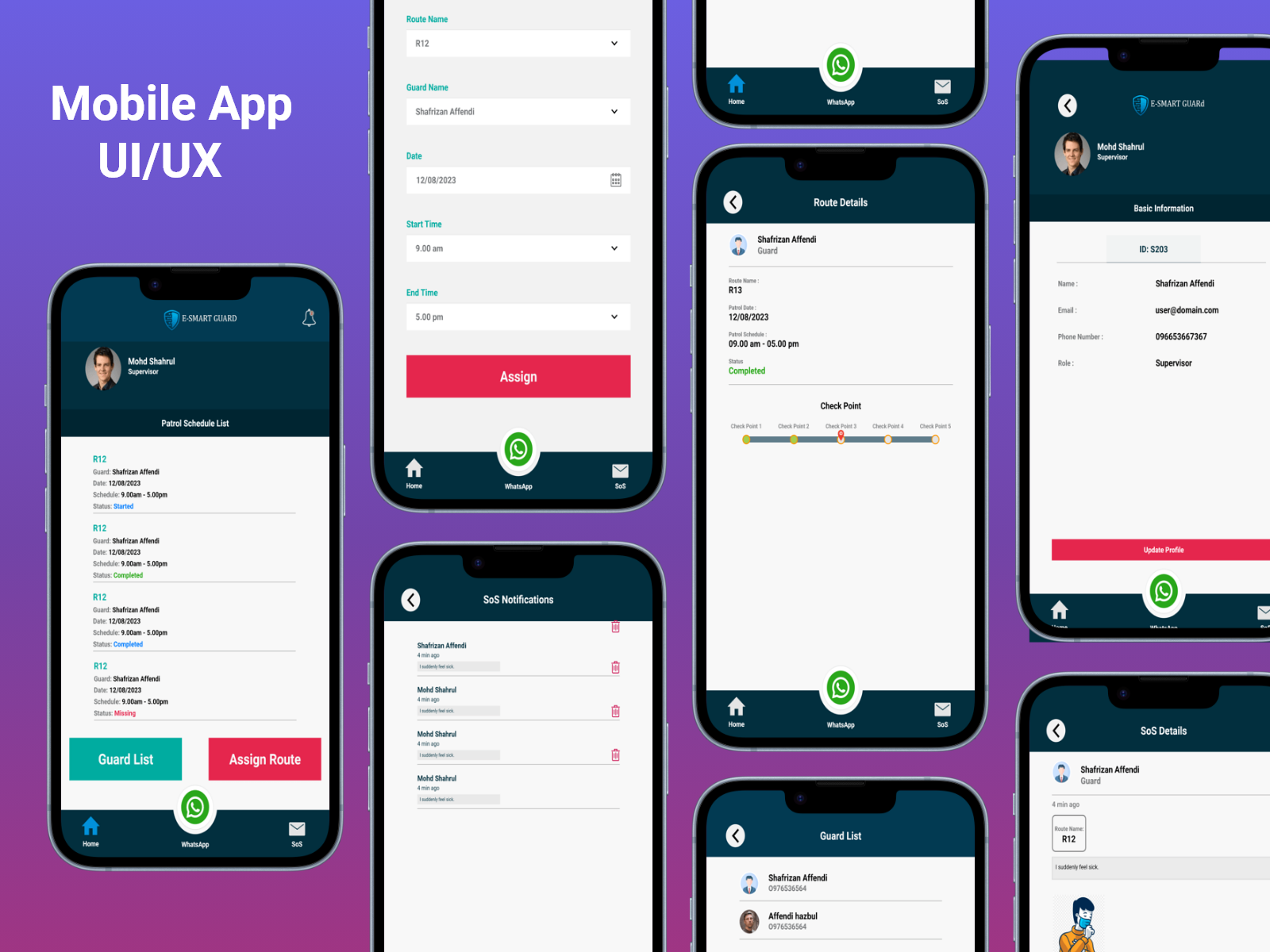 Mobile App Smart Guard UI/UX by Motasim Billah on Dribbble