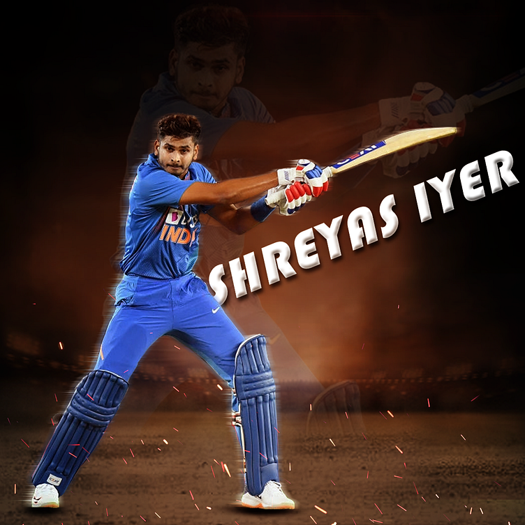 Shreyas Iyer Poster ( Cricket ) by Abijith S on Dribbble