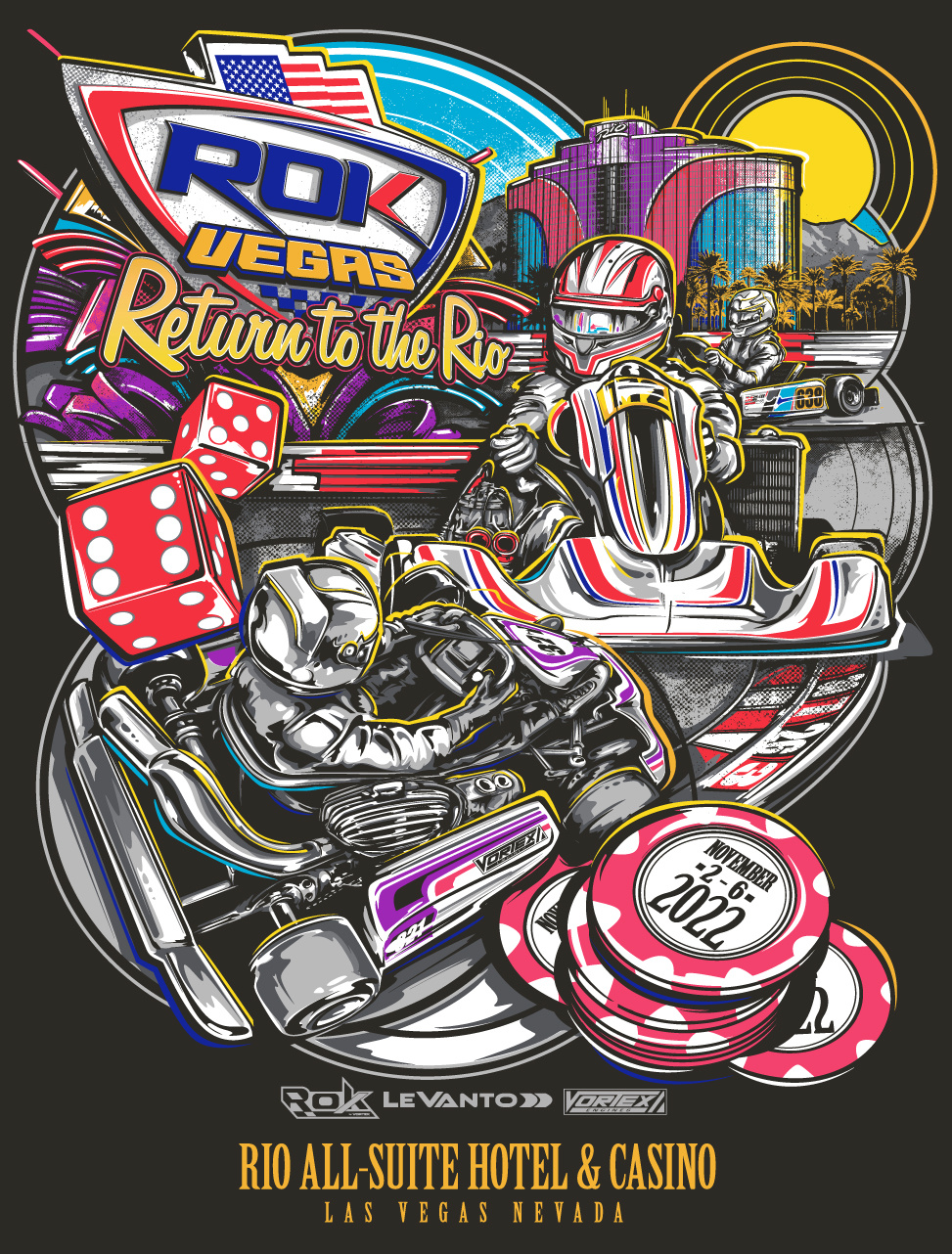ROK Vegas Karting Tee by Brian Stupski on Dribbble