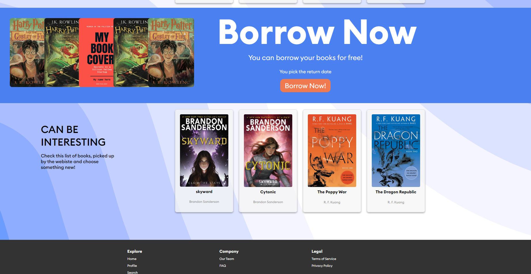 E-library website by Mohammed Nasr on Dribbble
