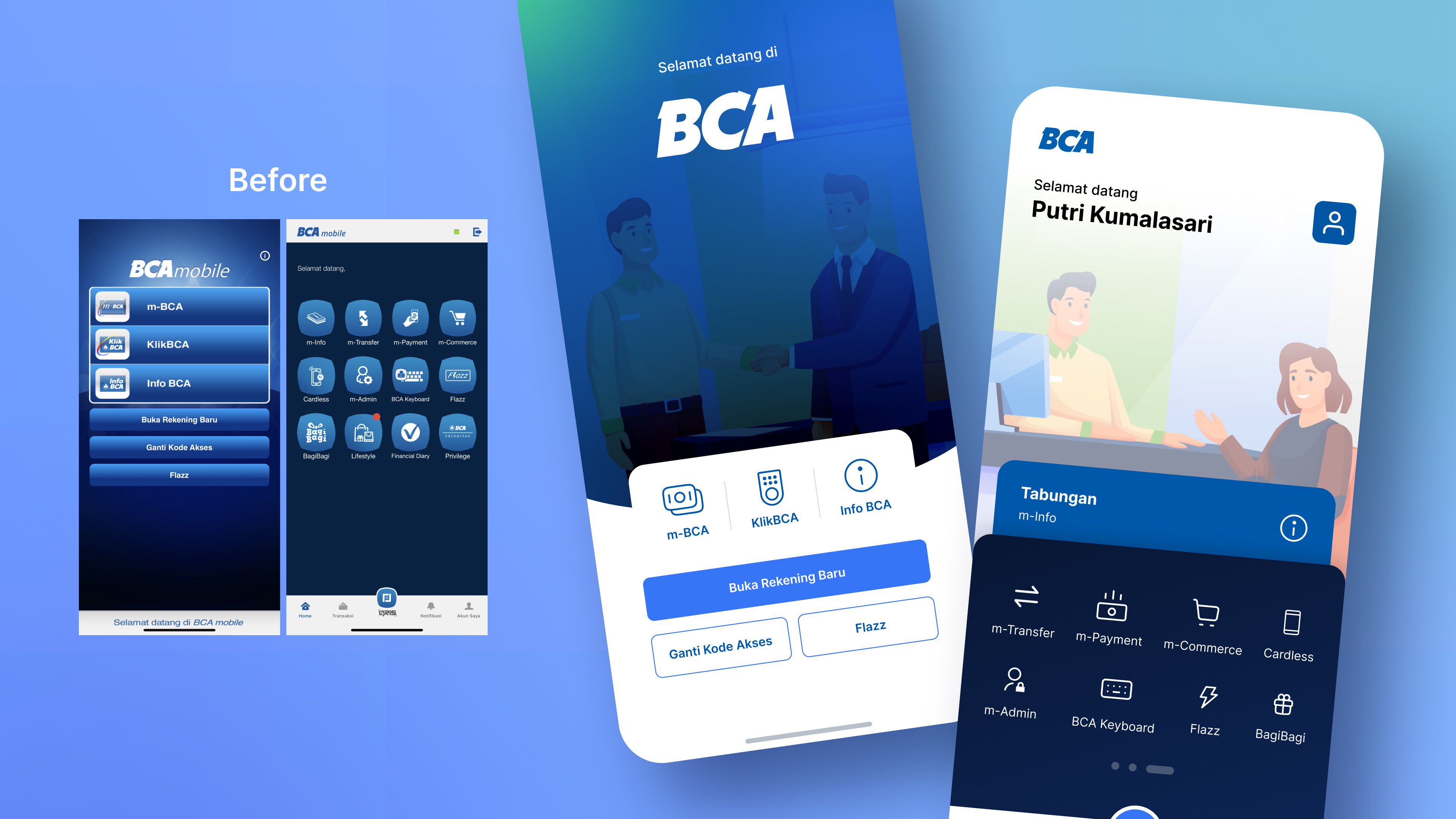 BCA Bank UI Redesign by Candy Wiyono on Dribbble