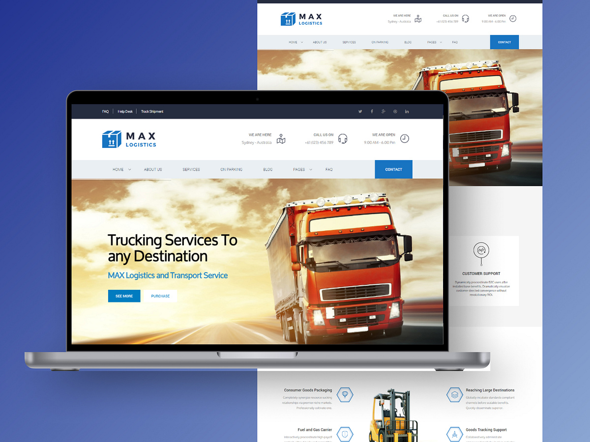 Logistics Website designs, themes, templates and downloadable graphic ...
