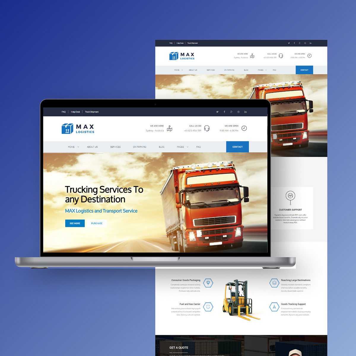 Logistics & Transport Website Design by Huraira Yaqoob on Dribbble