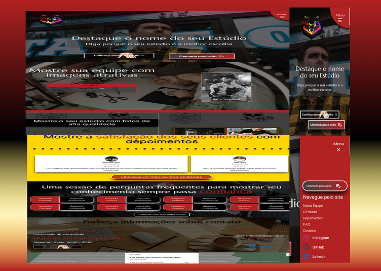 Tattoo Studio Landing Page Template by Rennan Silva on Dribbble