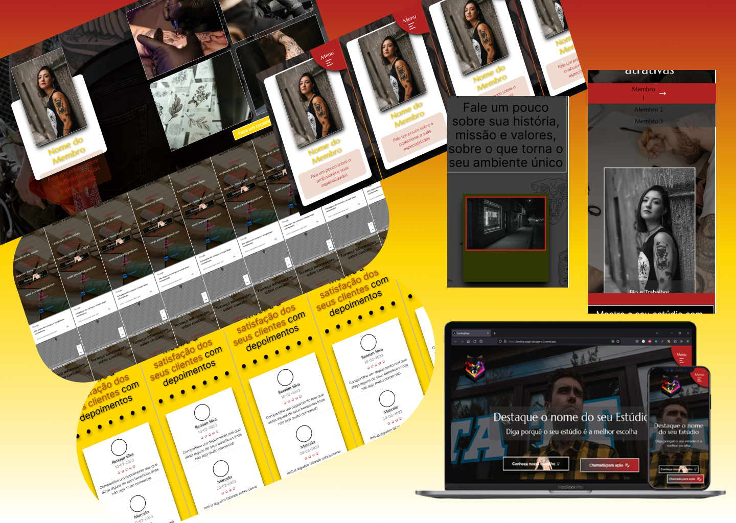 Tattoo Studio Landing Page Template by Rennan Silva on Dribbble