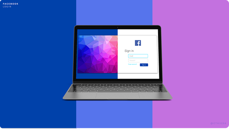 Modern, Minimalist Facebook Login by Chris Thieda on Dribbble