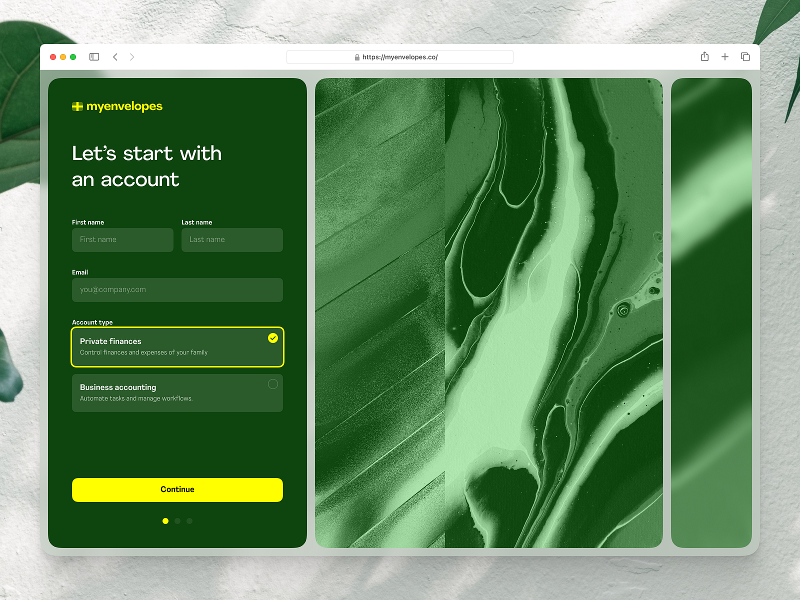 Sign up screen - Desktop - SaaS by Yelisei Kadol on Dribbble