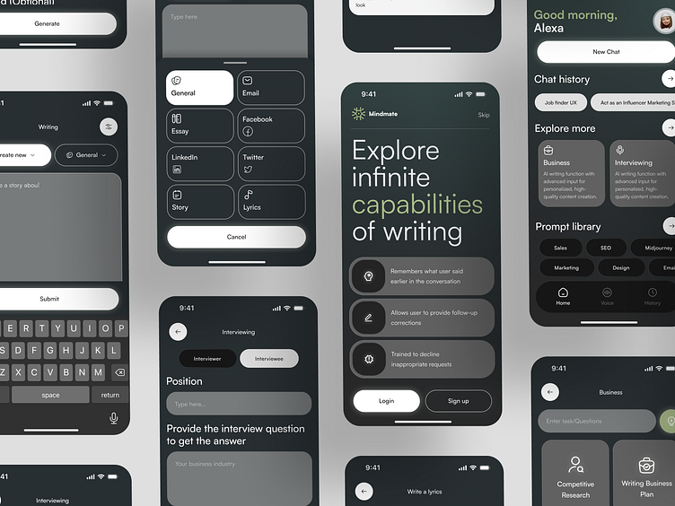 Mindmate - AI Chat BOT App UI KIT by Hatypo Studio on Dribbble Mindmate - AI Chat BOT App UI KIT by Hatypo Studio on Dribbble