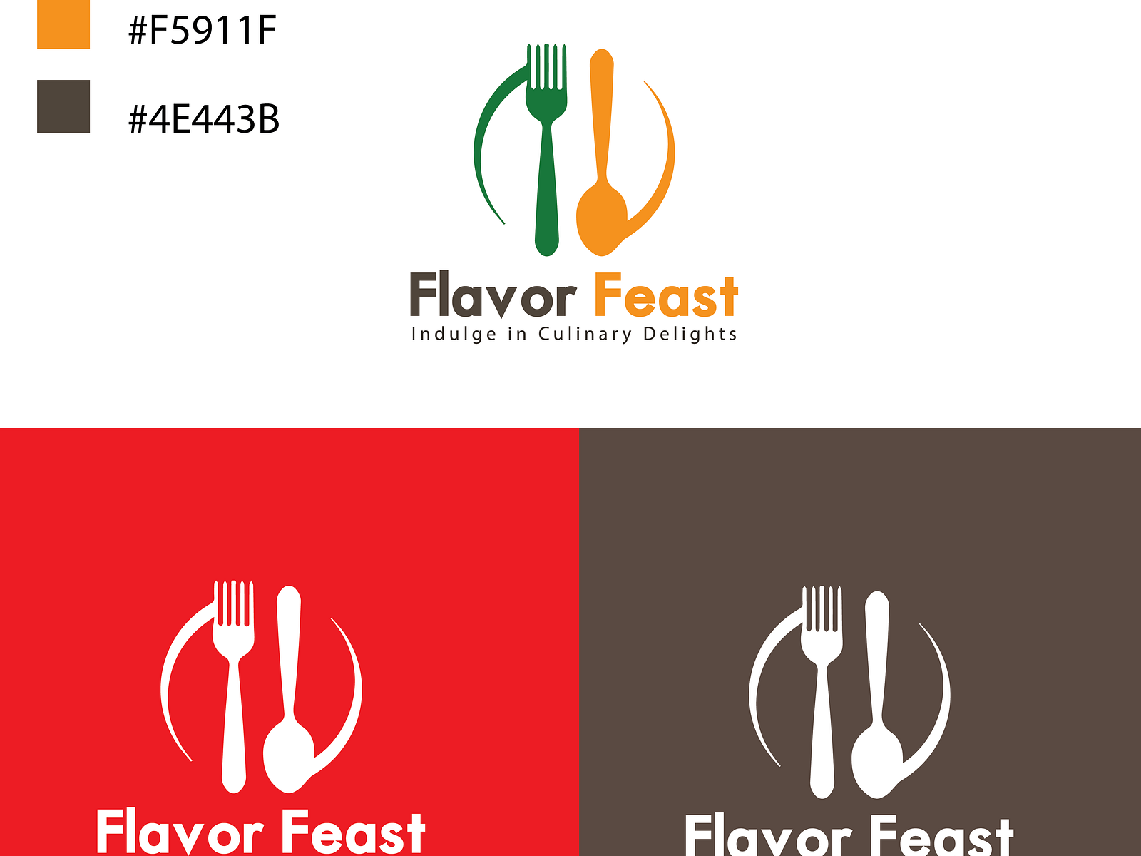 FLAVOR FEAST LOGO DESIGN by Muhammad Ramzan on Dribbble