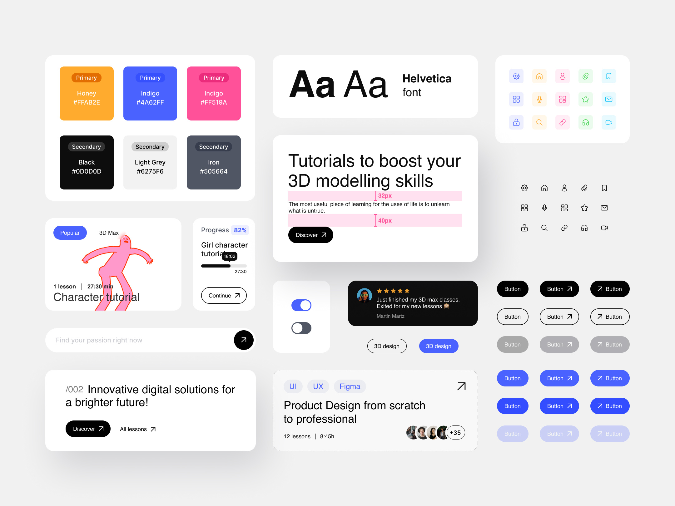 Design System / UI KIT by Tonia Tanchuk 🇺🇦 on Dribbble