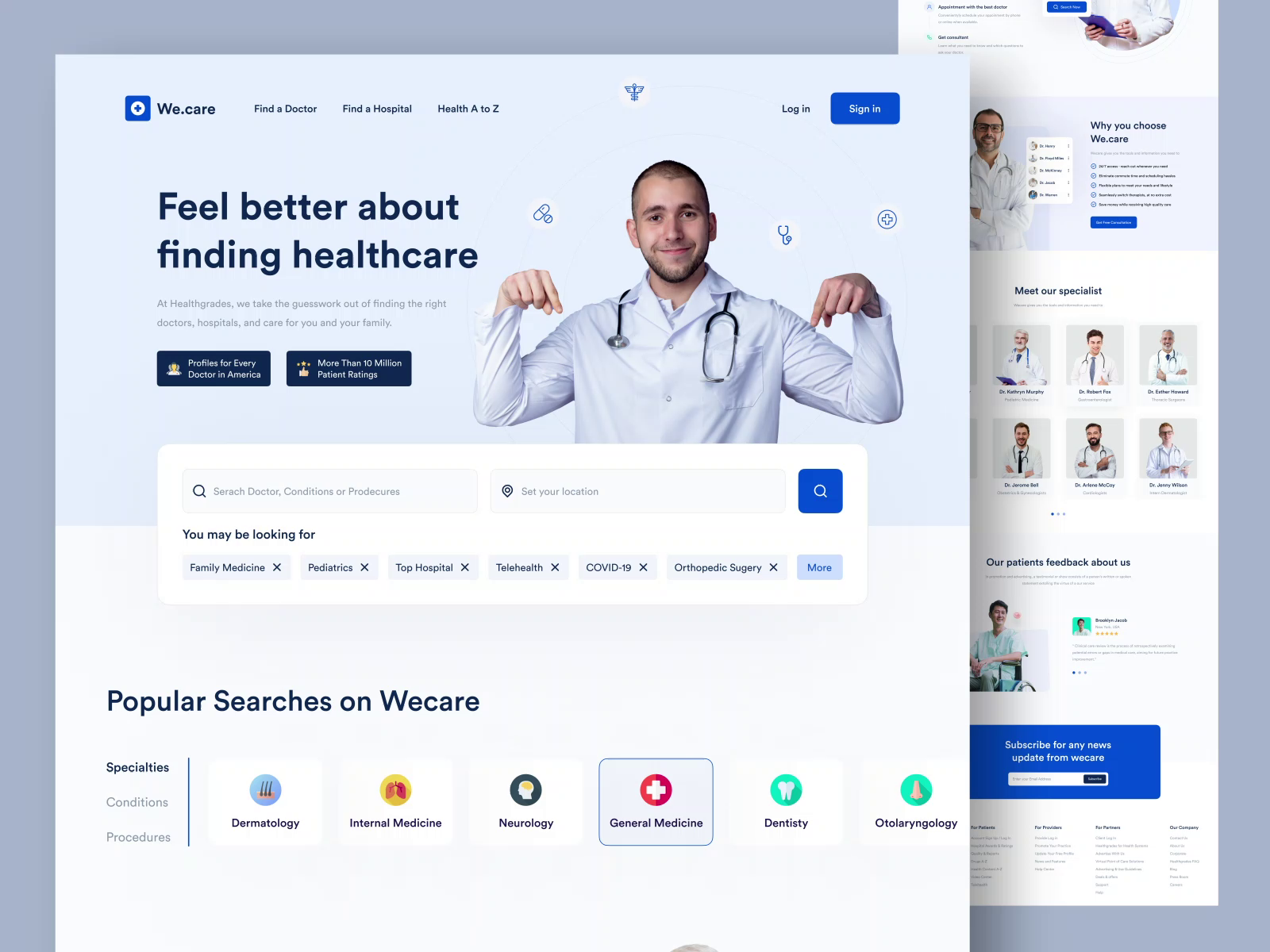 Healthcare Website Design by Suhayel Ahmed Nasim for Artiflow UI/UX ...