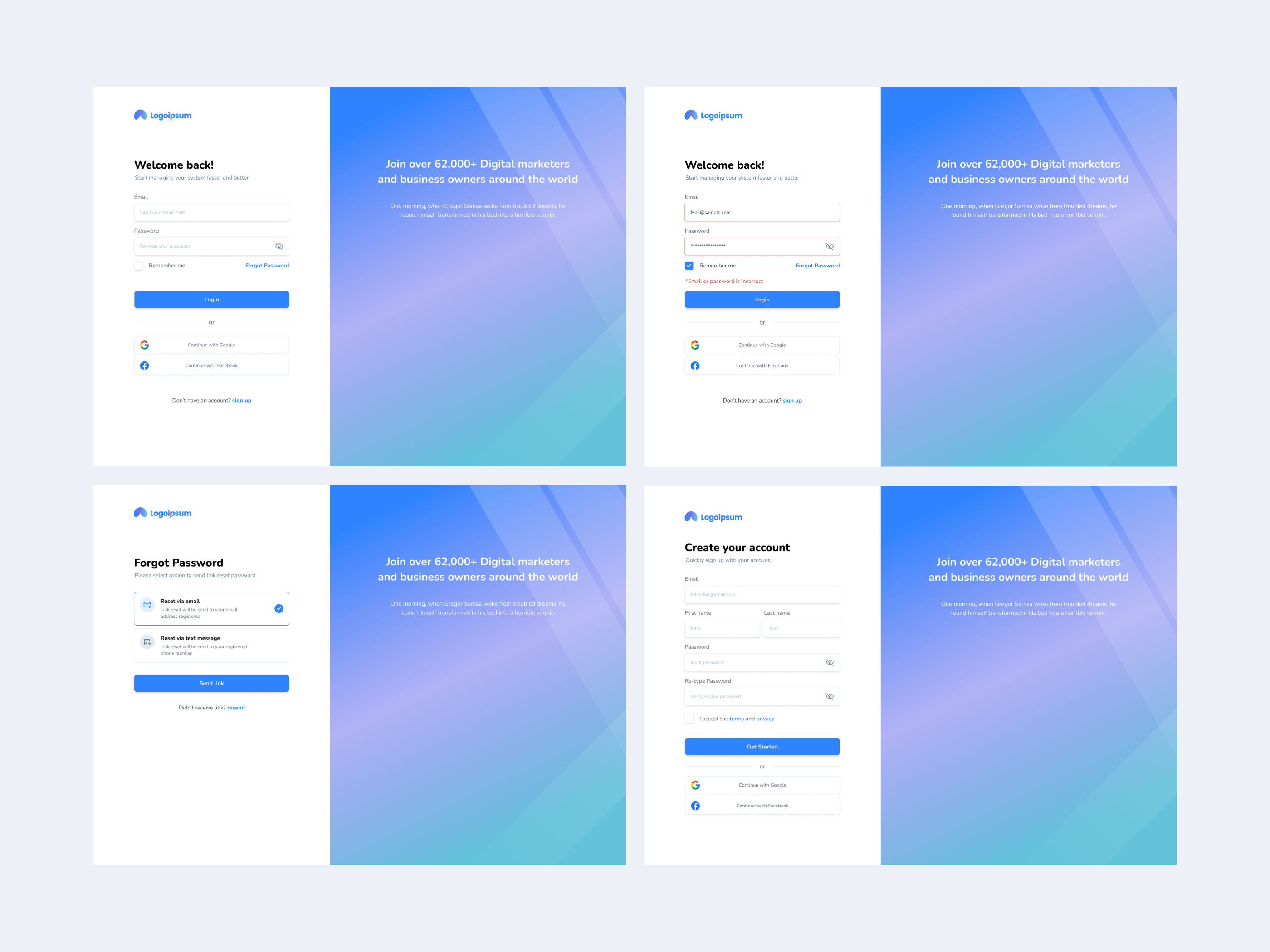 Dashboard login page for digital marketers by Noveriza on Dribbble