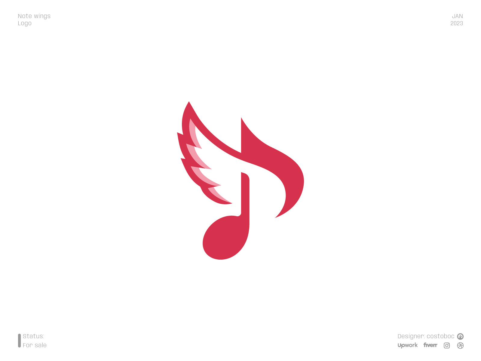 Note wings logo by Ivan Cornea on Dribbble