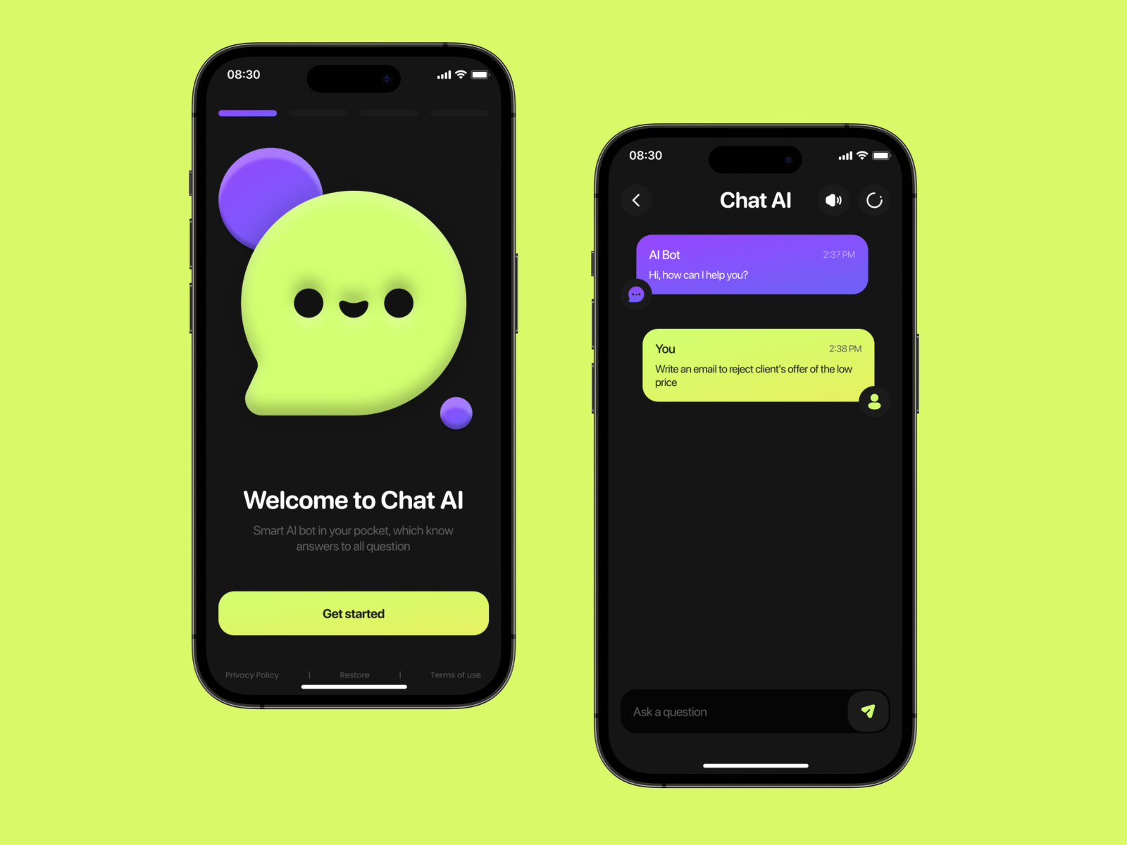 iOS Application AI Chat by Etnocode on Dribbble