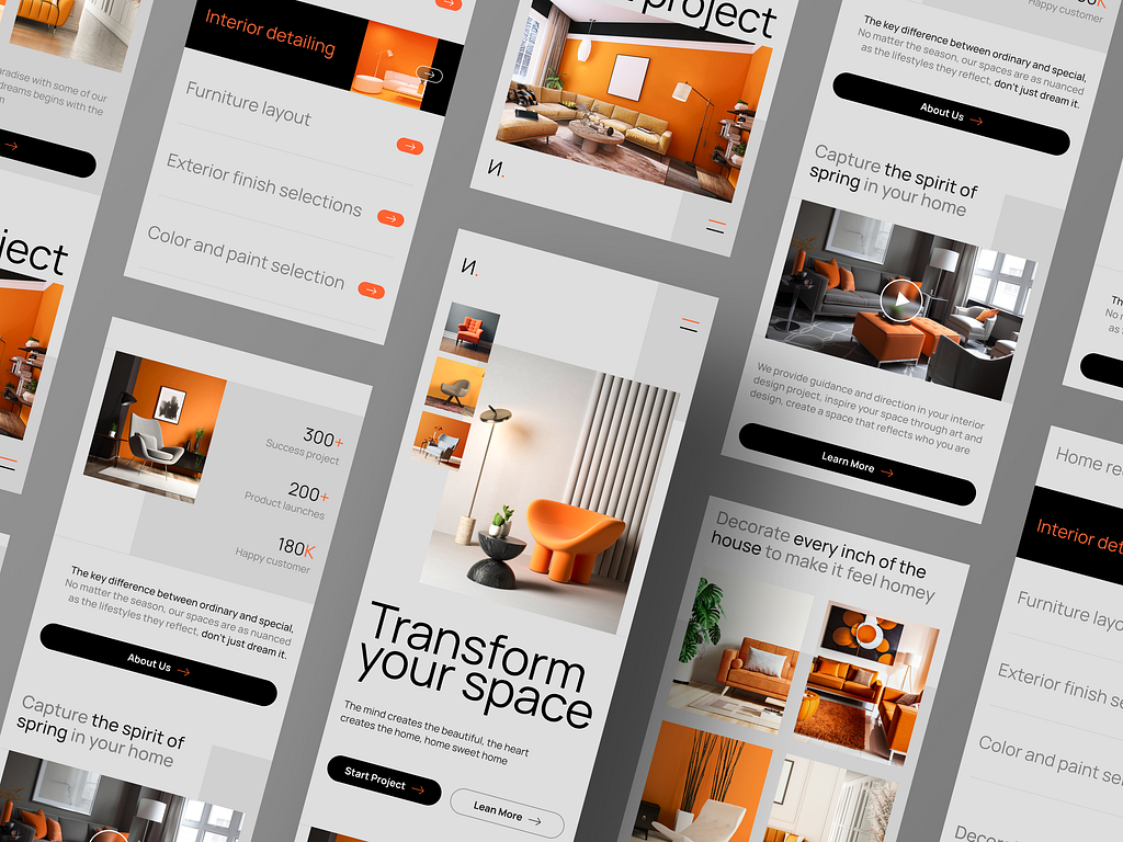 Intérieur - Interior Design Agency Responsive Page Website by Adhiari ...
