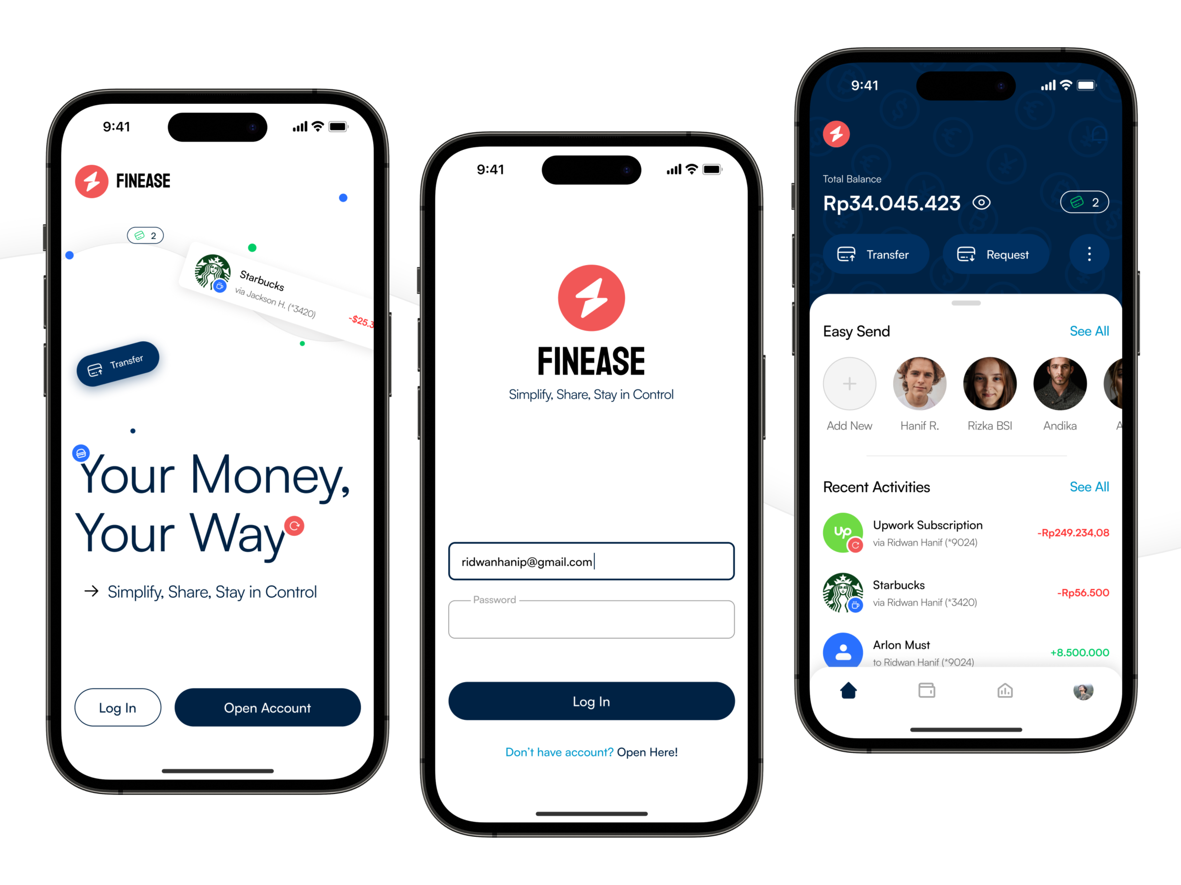 FINEASE, a New Way to Manage Your Money by akmal aulia on Dribbble
