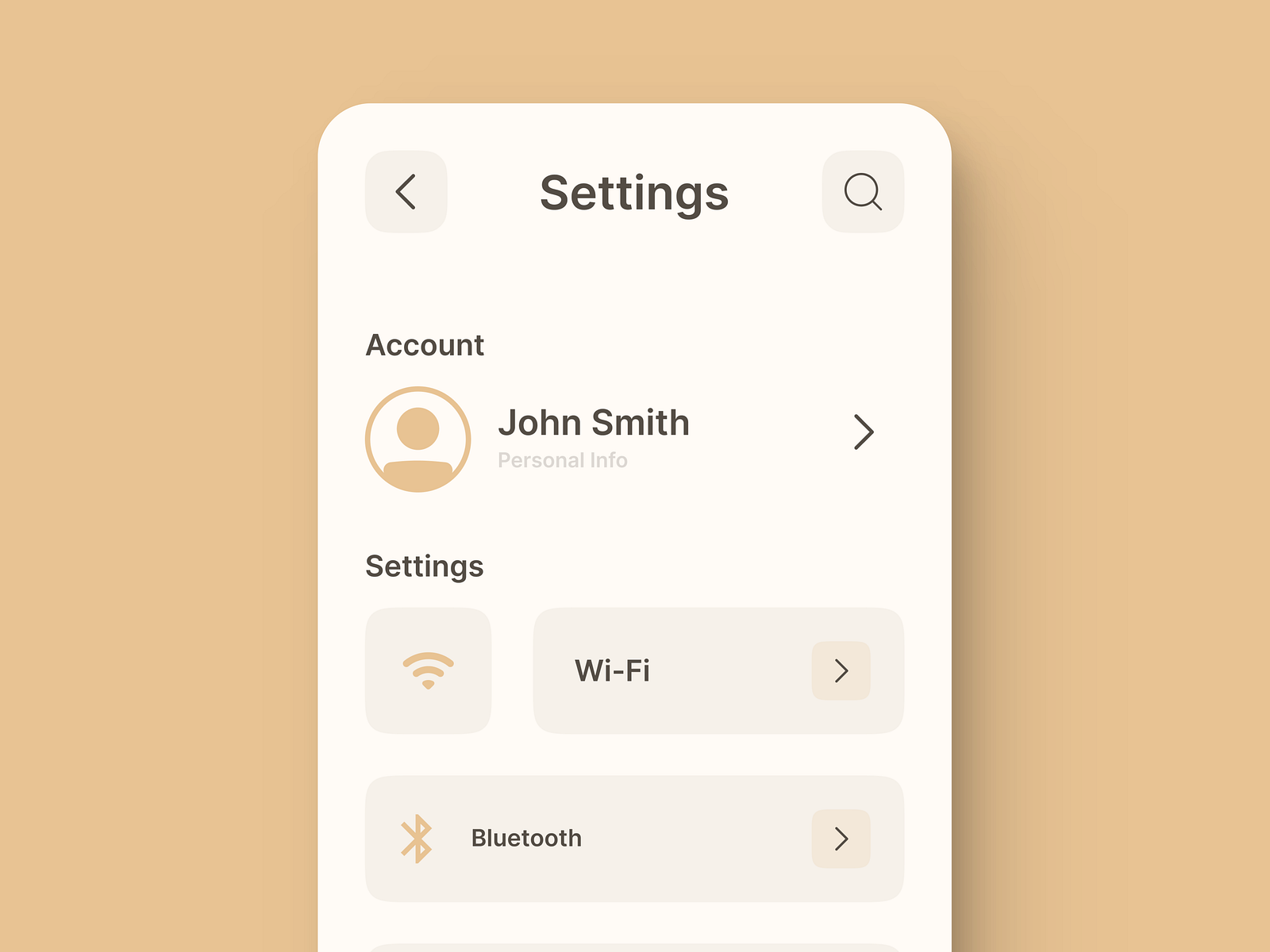 Mobile Settings UI by Samir Hossain on Dribbble