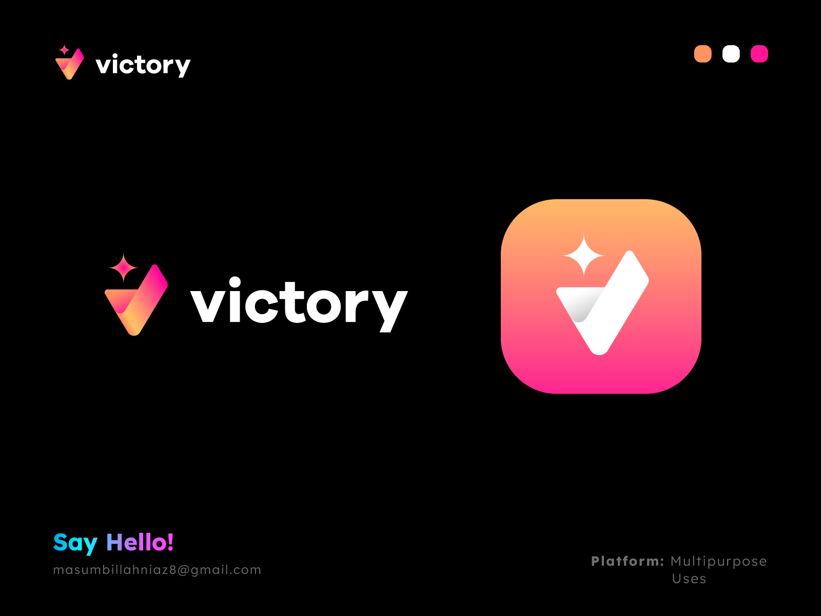 victory logo design by Masum Billah on Dribbble