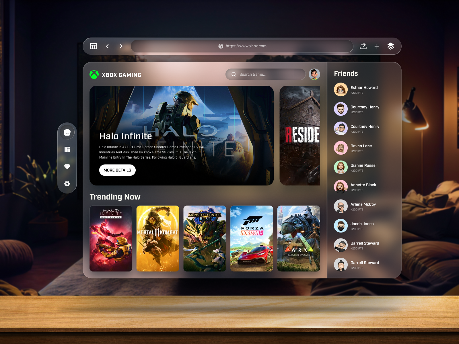 Xbox UI Design for Apple Vision Pro: A Spatial UI Concept by White ...