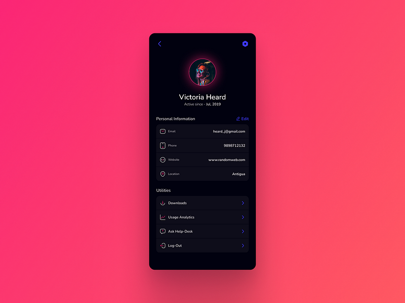 Mobile Profile Page designs, themes, templates and downloadable graphic ...
