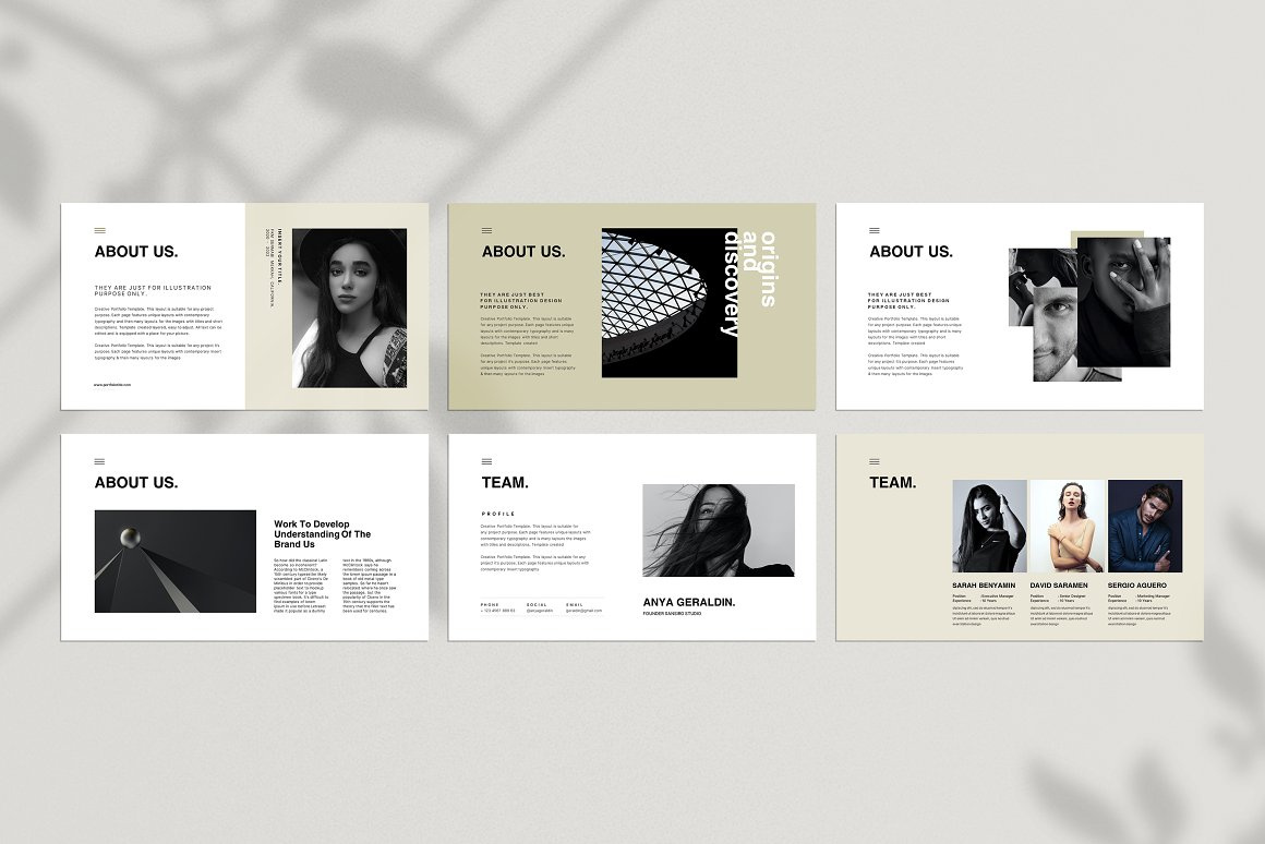 Minimal Portfolio Template #8 by SaifulArbai_ on Dribbble