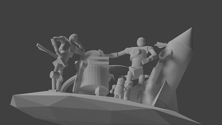 Outer Space Squad: Plain 3D Modelling by ALL.EXIST: Portfolio by ...