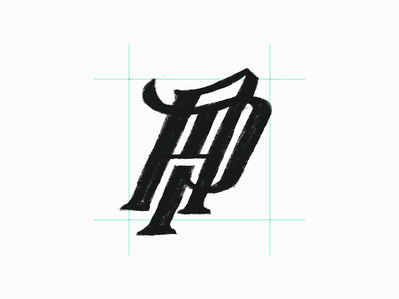 Lettering AP PA monogram typography logomark design sketching by by Anh ...