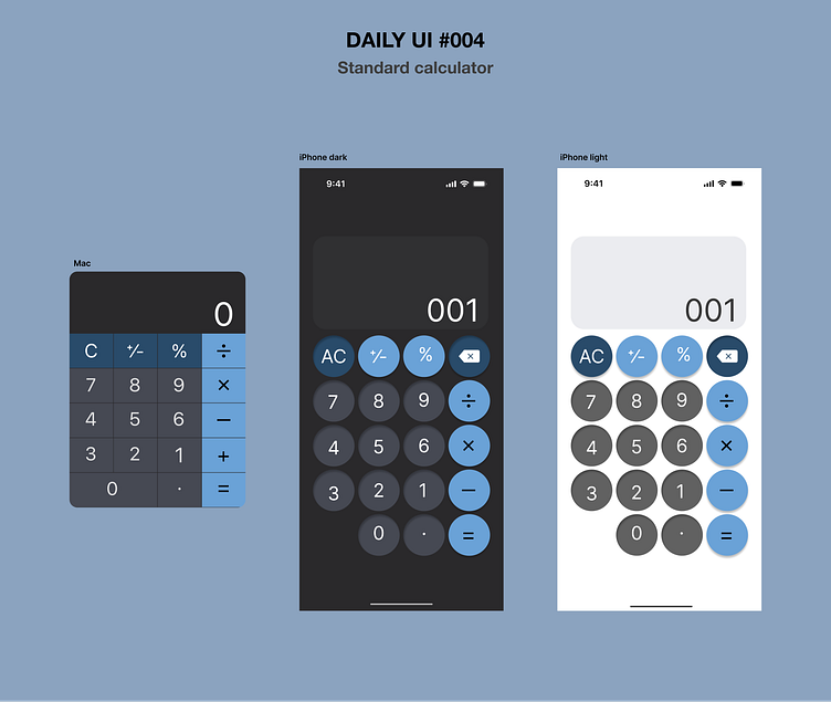 Daily Ui 004 - Calculator by Sajir Abdul on Dribbble