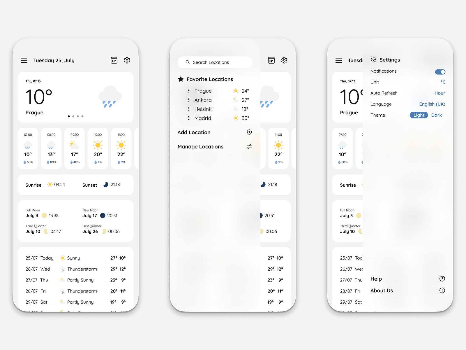 Weather App by Cagal on Dribbble Weather App by Cagal on Dribbble