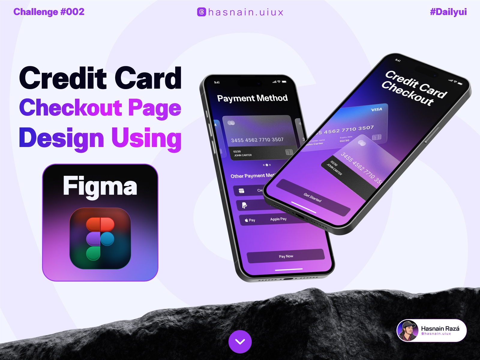 Challenge #002, Credit Card Checkout Page Design Using Figma. by ux.haznein on Dribbble