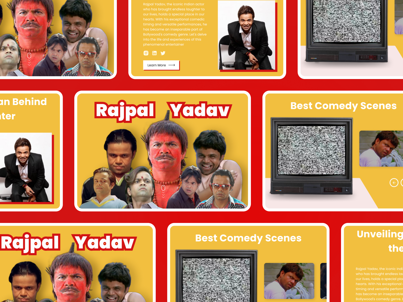 Fun Website Design | Best Comedian | Day 28 by Aman Saini on Dribbble