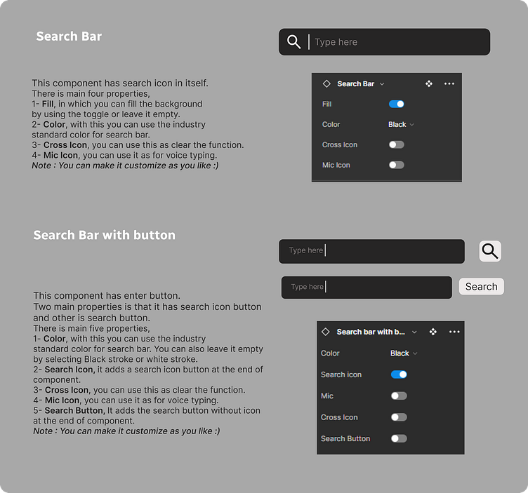 Search Bar - Get a whole Figma file for free by M Awais Bashir on Dribbble