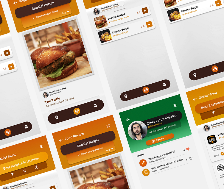Food Menu Mobile Application UI Design by Ömer Faruk Kışlakçı on Dribbble