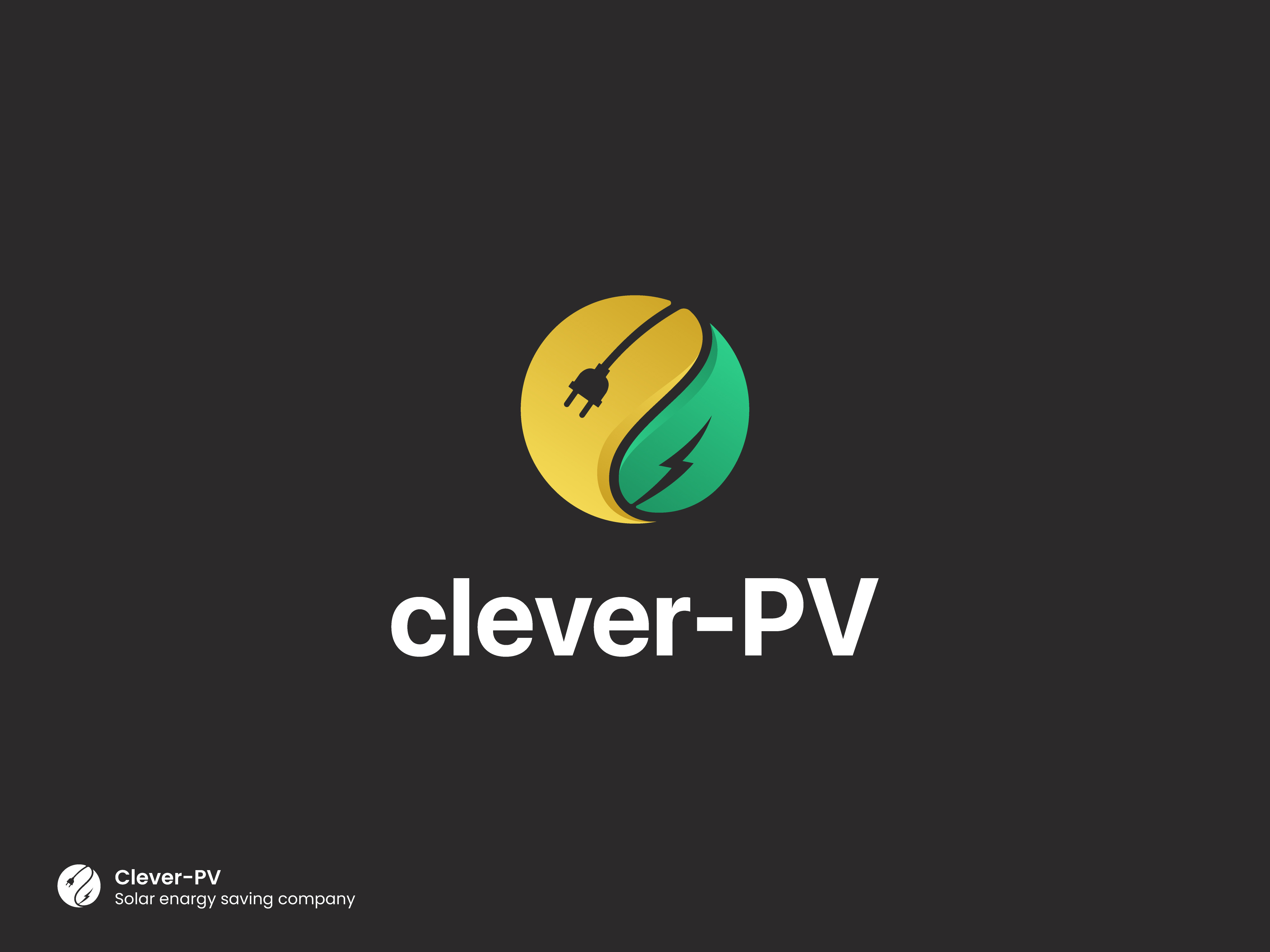 Clever-PV | Leaf logo | Plug Logo | Solar Logo by Ak Shazu on Dribbble