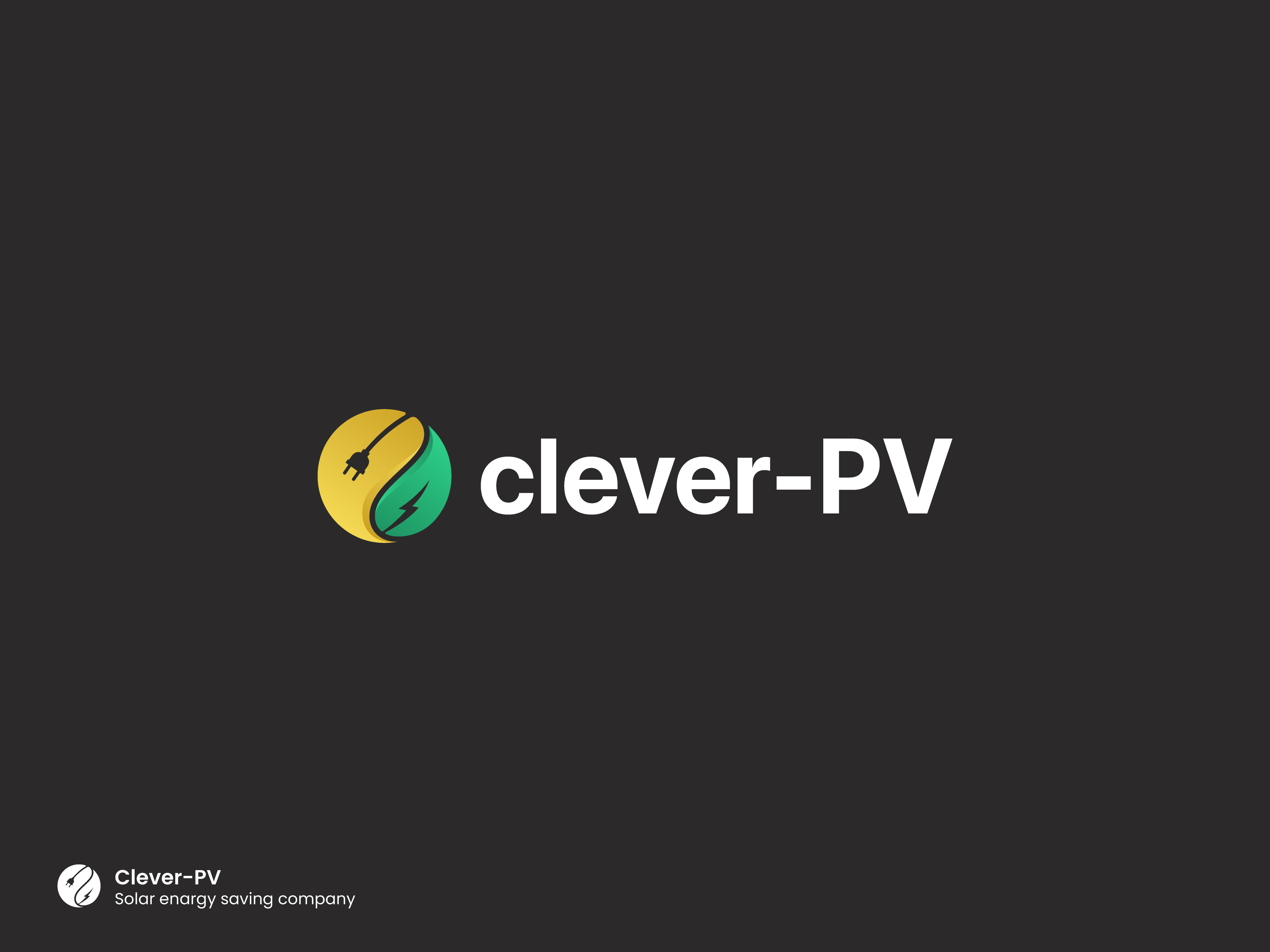 Clever-PV | Leaf logo | Plug Logo | Solar Logo by Ak Shazu on Dribbble