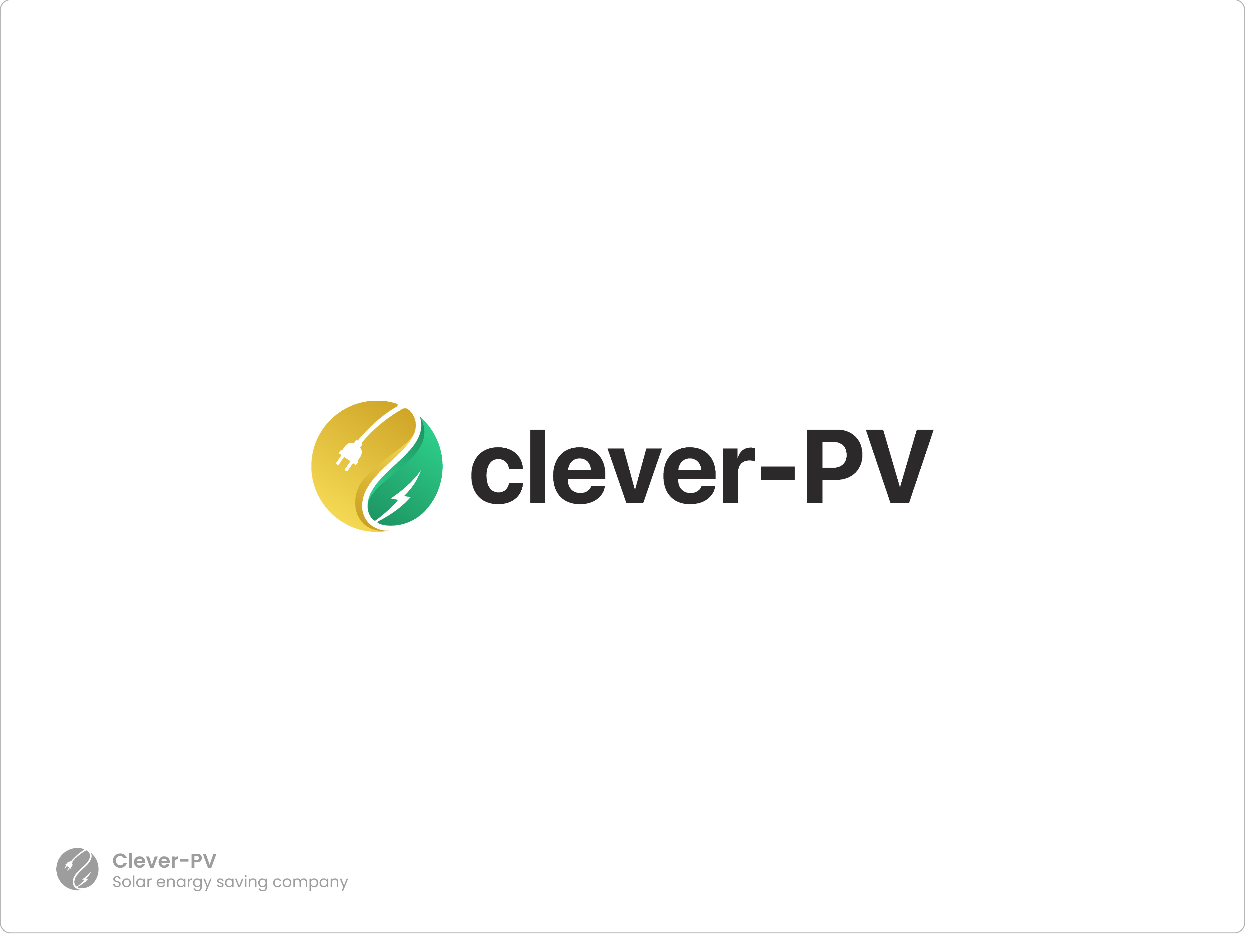 Clever-PV | Leaf logo | Plug Logo | Solar Logo by Ak Shazu on Dribbble