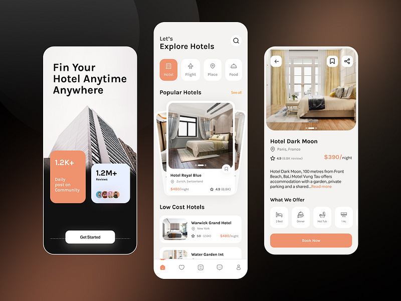 Hotel Booking App by Rakib Kowshar for Orizon: UI/UX Design Agency on ...