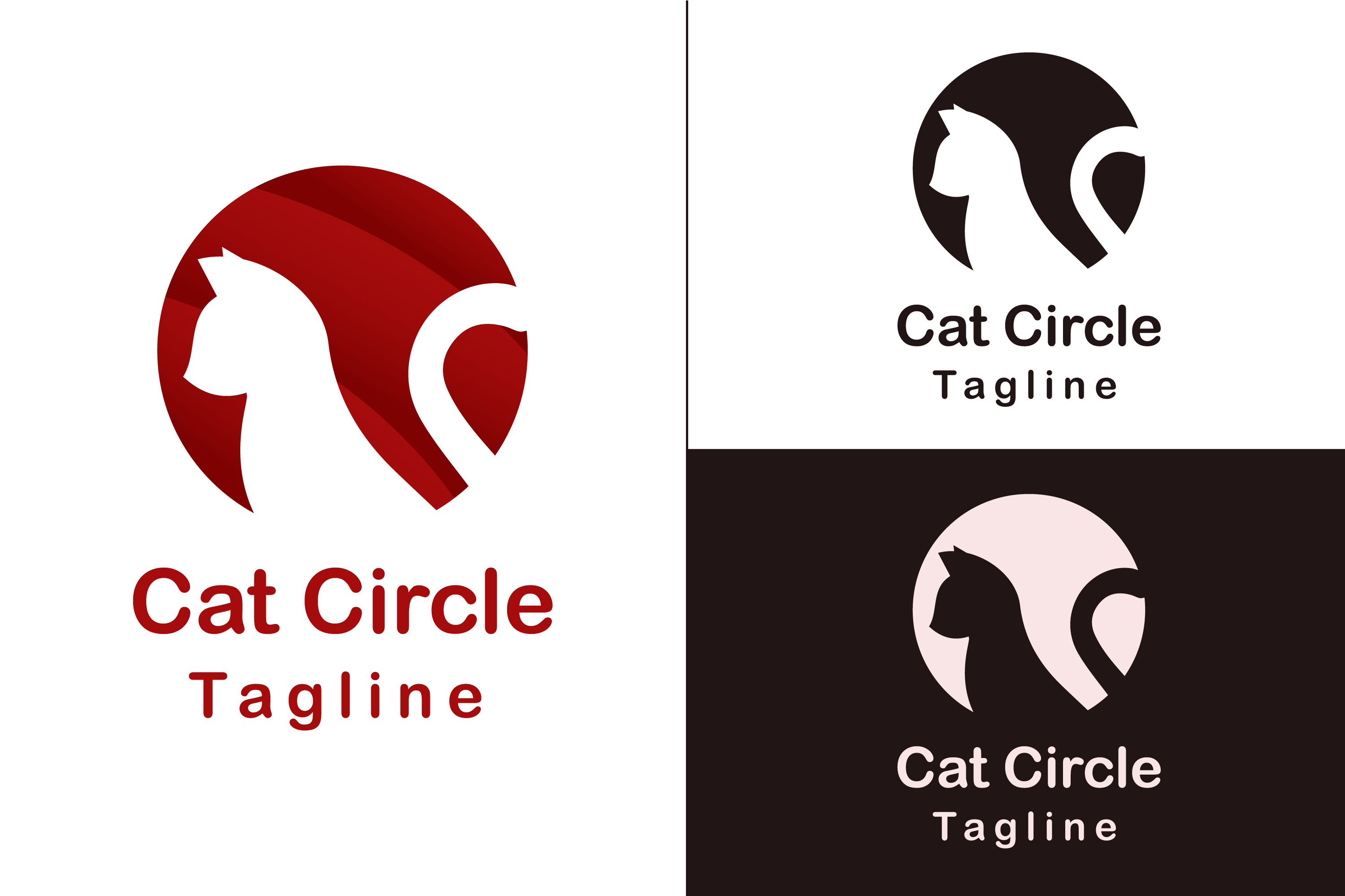 Cat Circle Logo(unused) by Logograph12 on Dribbble