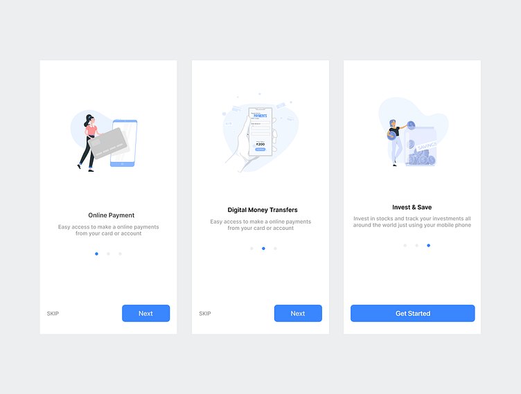 Splash screens by Thammannagari Chayapathi on Dribbble